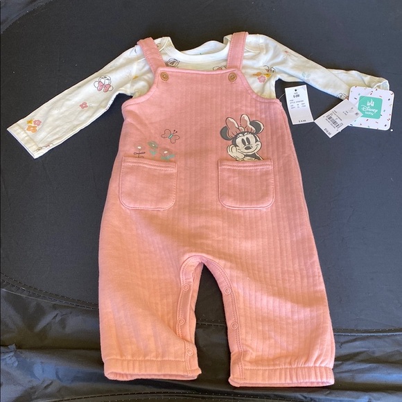 Disney | Bottoms | Disney Minnie Mouse Pink Overalls For Infants Size ...